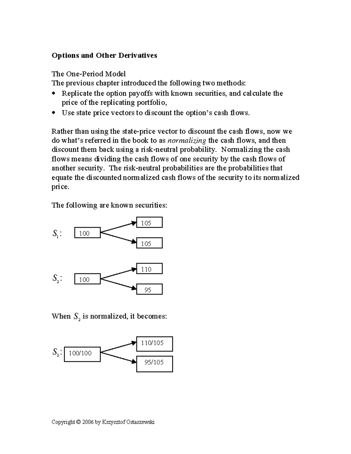 Options Derivatives - Options and Other Derivatives The Model The ...