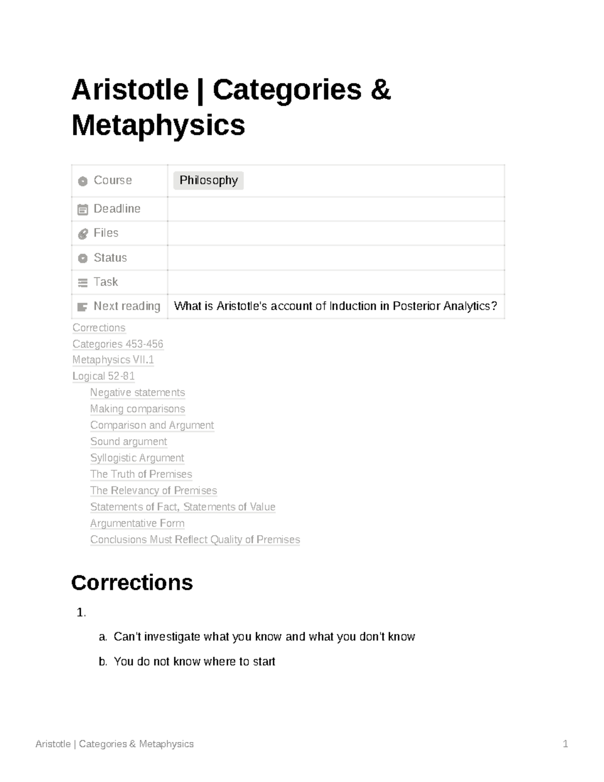Aristotle Categories Metaphysics - Aristotle | Categories & Metaphysics ...