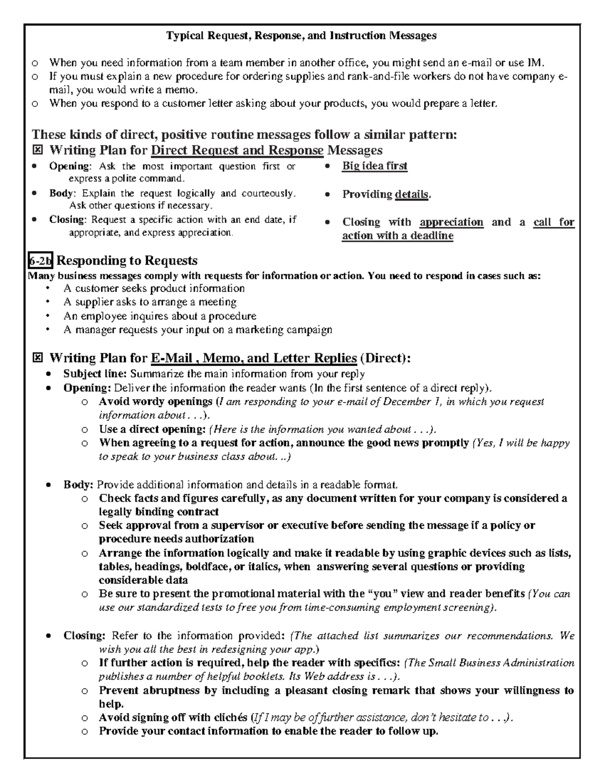 Chapter 5-3 - assignemt - Typical Request, Response, and Instruction Messages o When you need ...