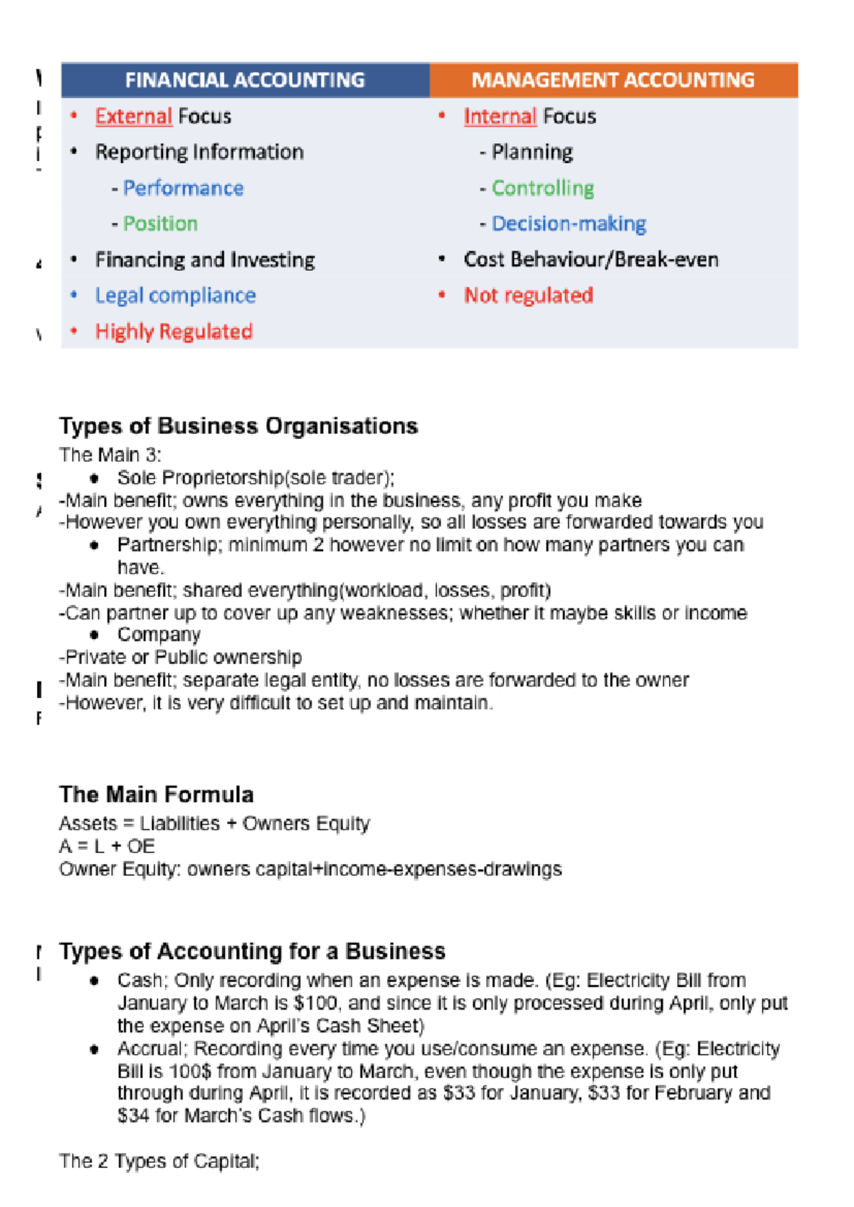 Accounting Notes for Exam - ACCG1000 - Studocu