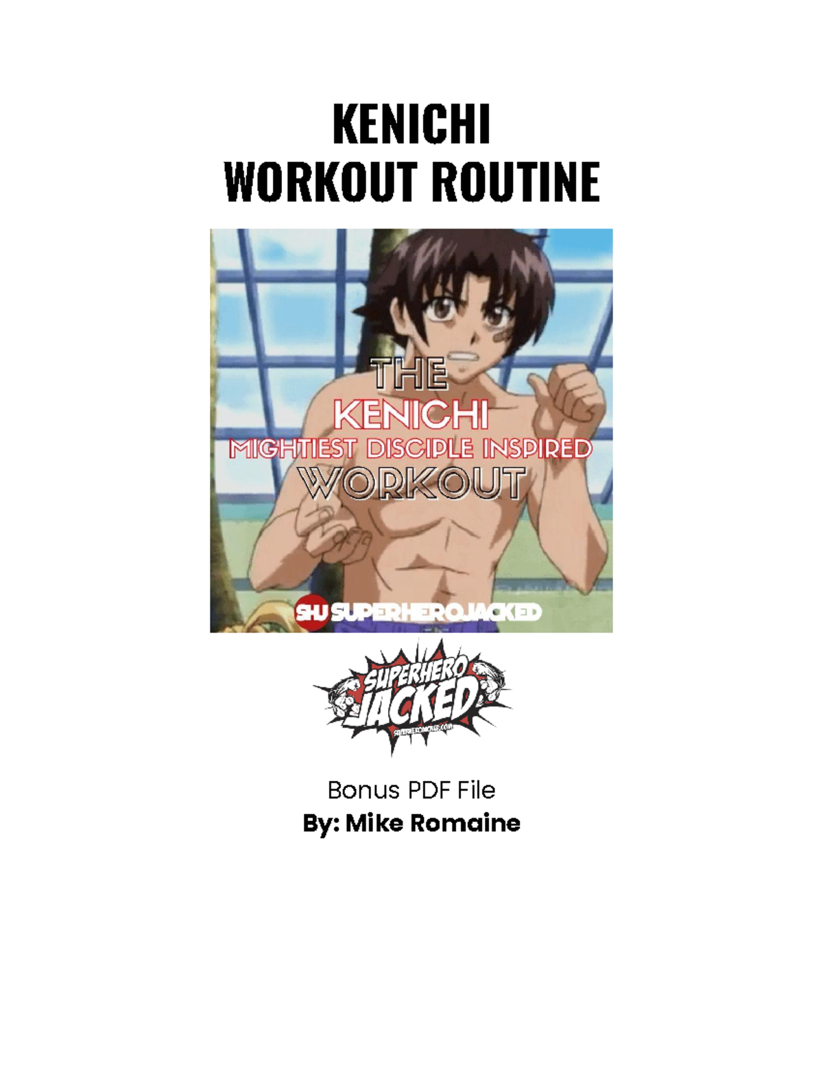 Kenichi Workout Routine PDF - KENICHI WORKOUT ROUTINE Bonus PDF File By ...