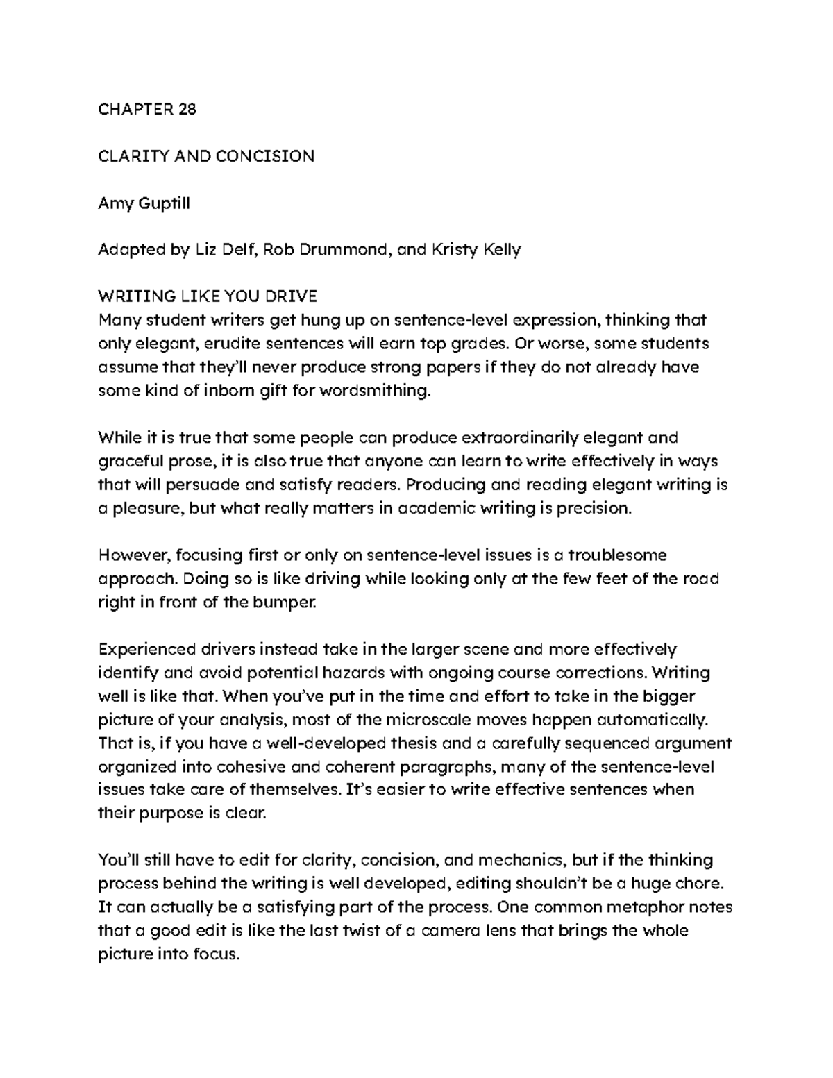 Chapter 28 (ADGA) - A Dam Good Argument Reading/Lecture Notes Ch 28 ...