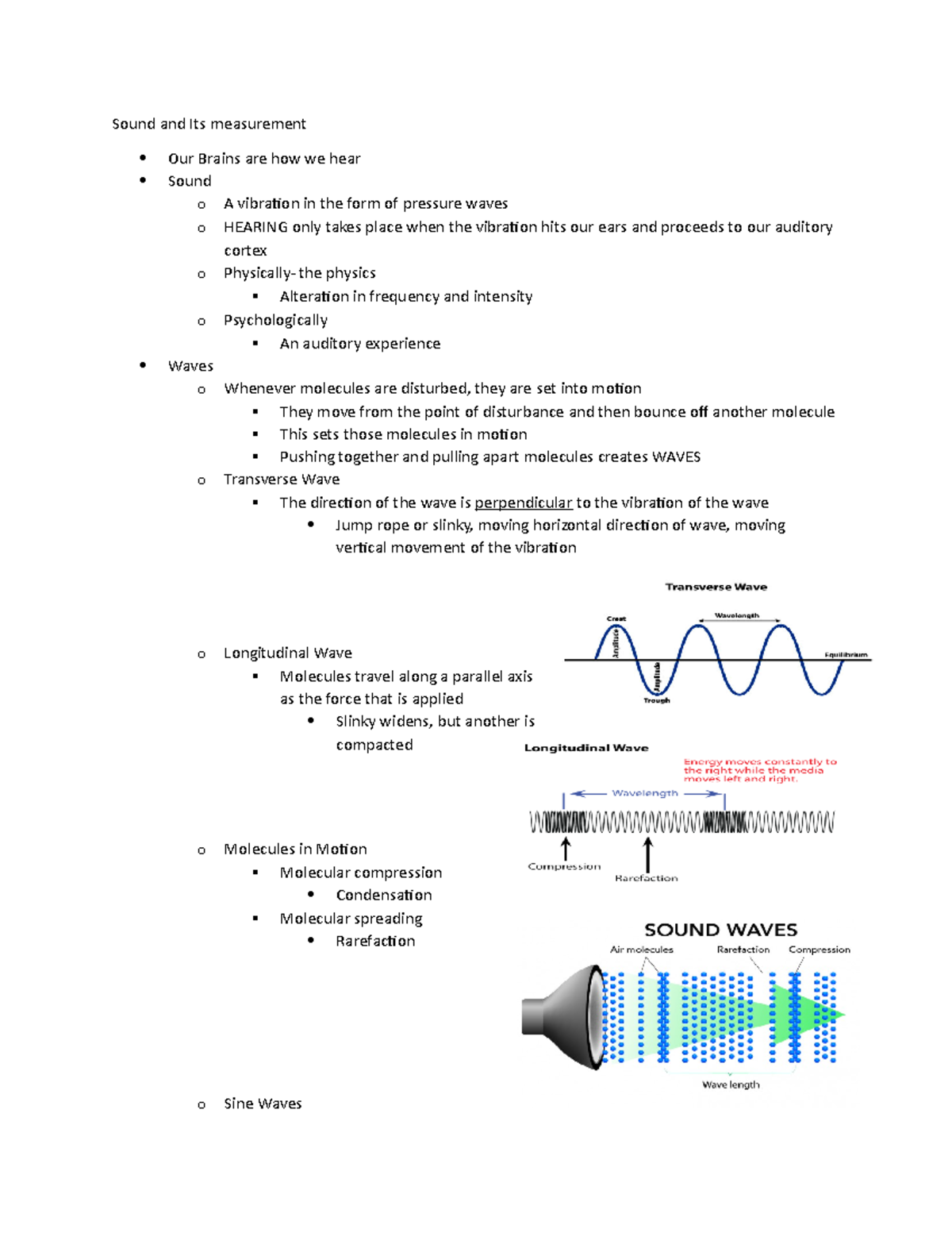 Sound and Its measurement - Studocu