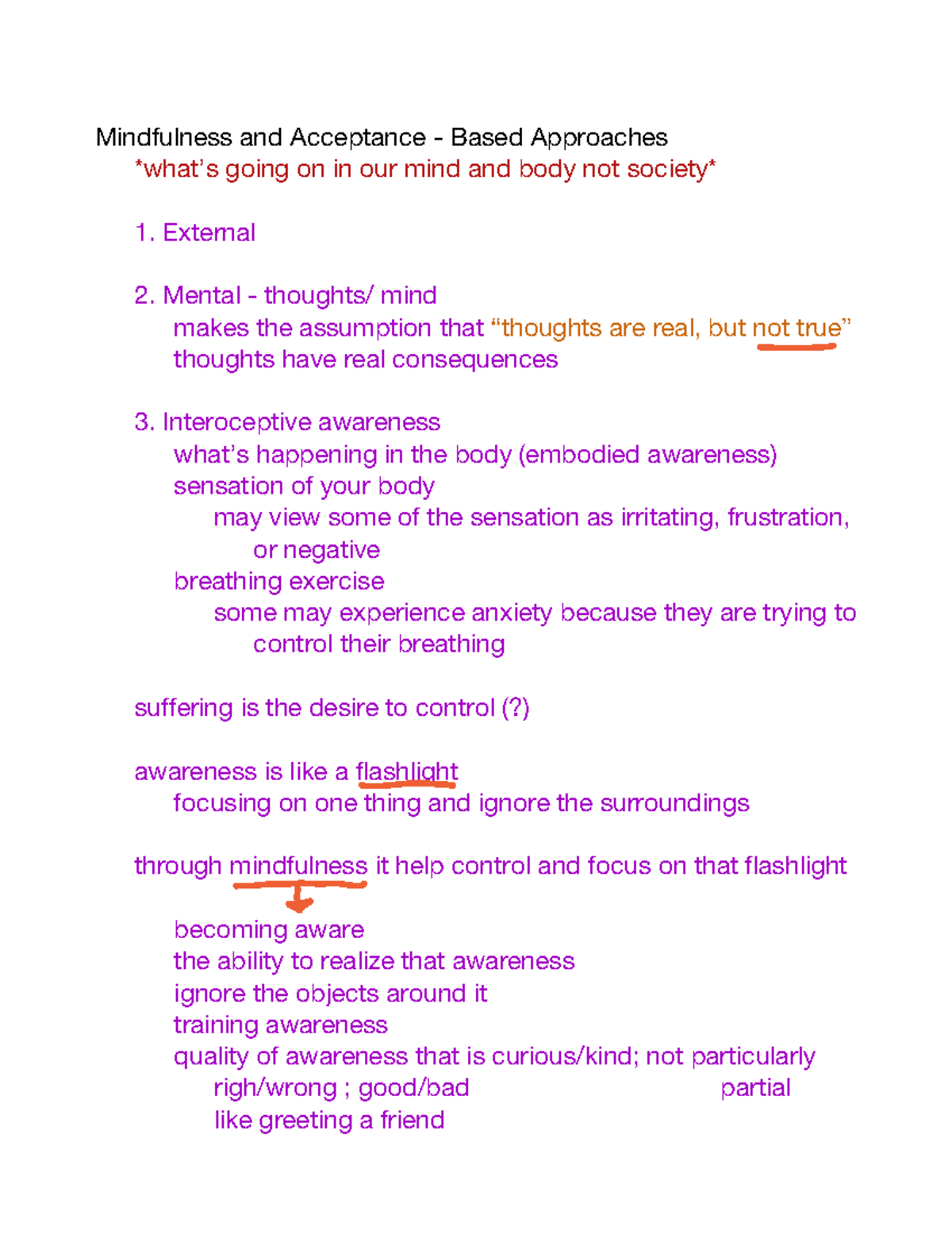 Mindfulness and Acceptance Based Approaches - Mindfulness and ...