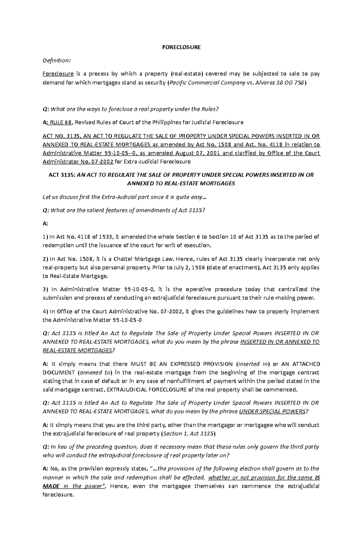 YesYesyowyowyowyow - FORECLOSURE Definition: Foreclosure is a process ...