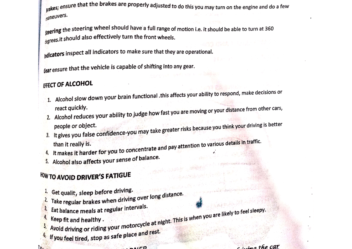 Driving school 1 - driving - Studocu