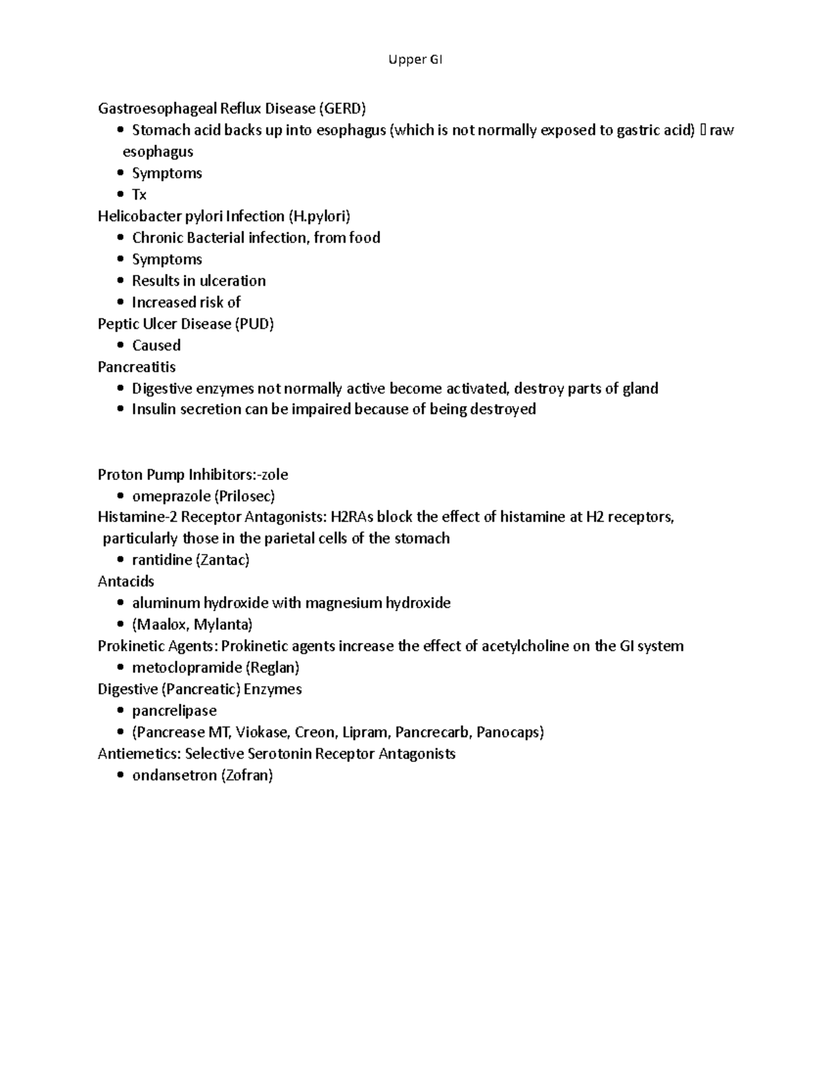 GI - Gi review - Gastroesophageal Reflux Disease (GERD) Stomach acid ...