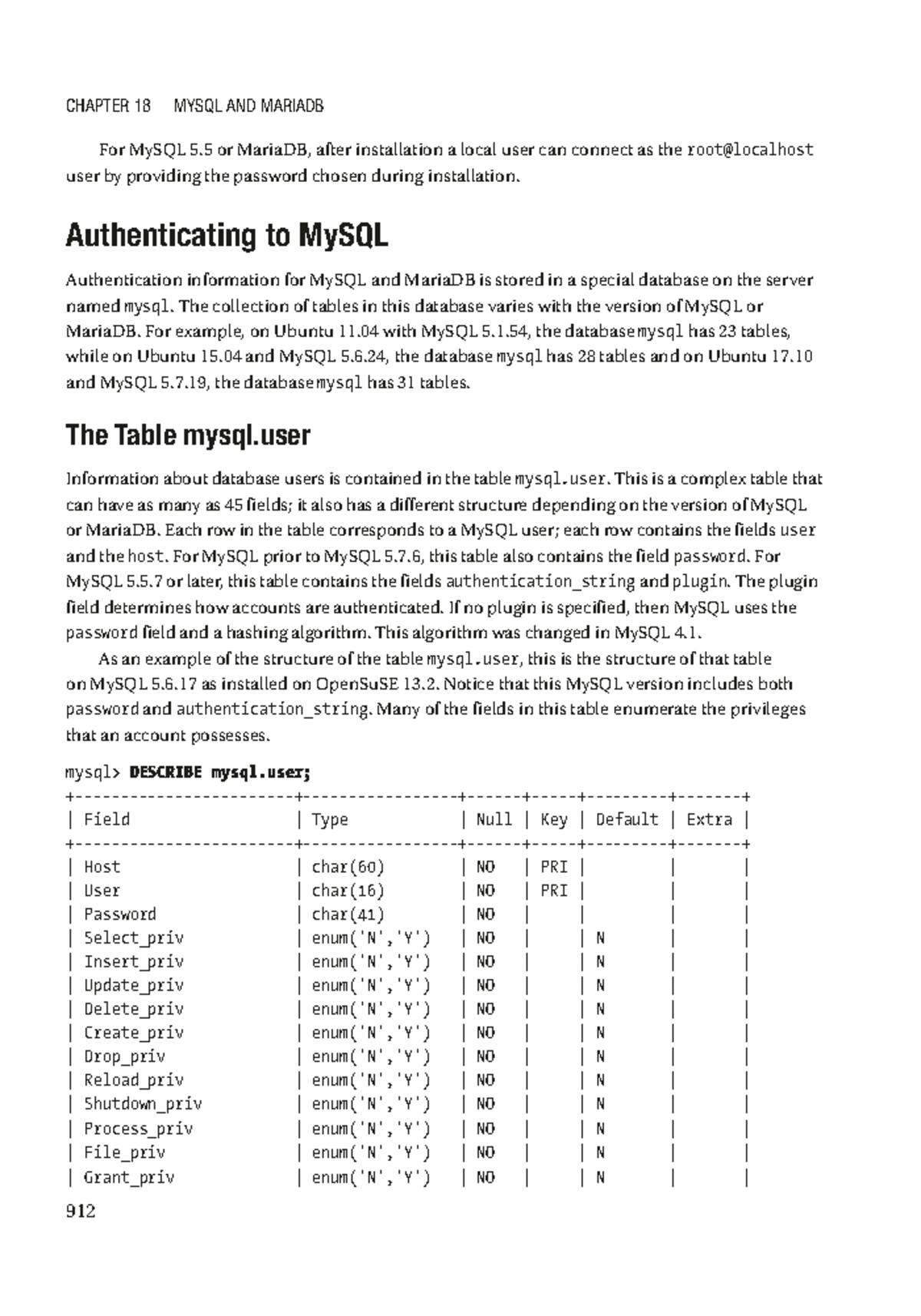 Cyber Operations-134 - For MySQL 5 or MariaDB, after installation a ...