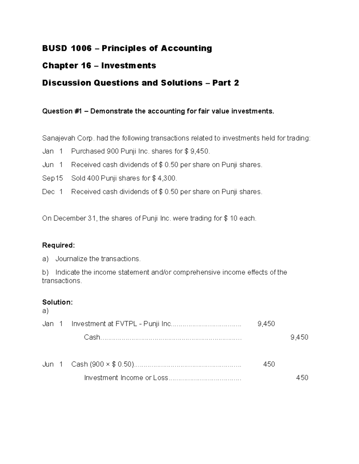 BUSD 1006 - Chapter 16 - Discussion Questions and Solutions - Part 2 ...