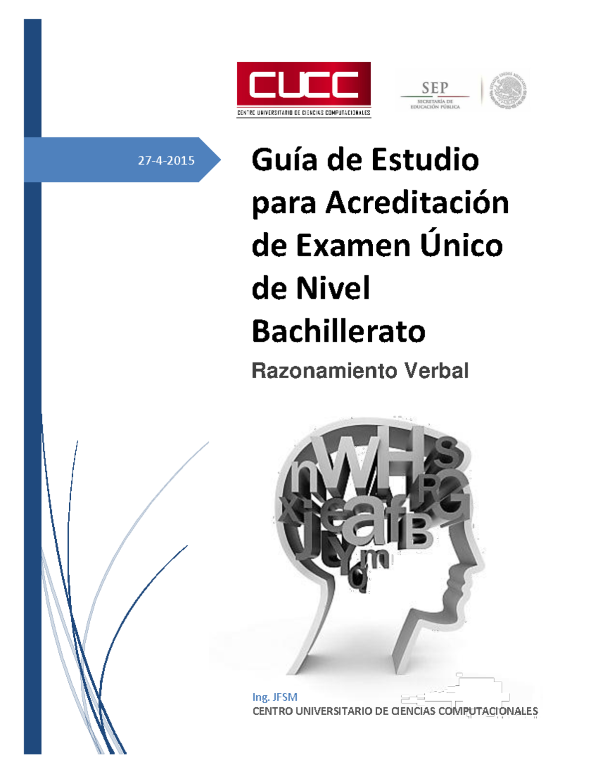 Guía Razonamiento Verbal (1) - 27-4- GuÌa de Estudio para AcreditaciÛn de Examen ⁄nico de Nivel ...