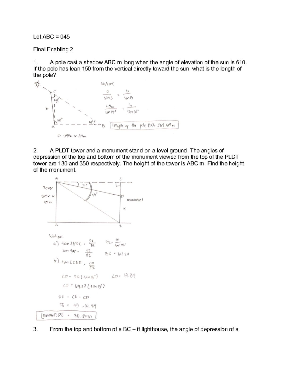 ENGM questions - Lecture notes on applied engineering mathematics ...
