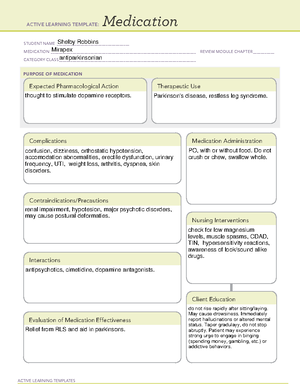Med Pass #1 - medication template - ACTIVE LEARNING TEMPLATES ...