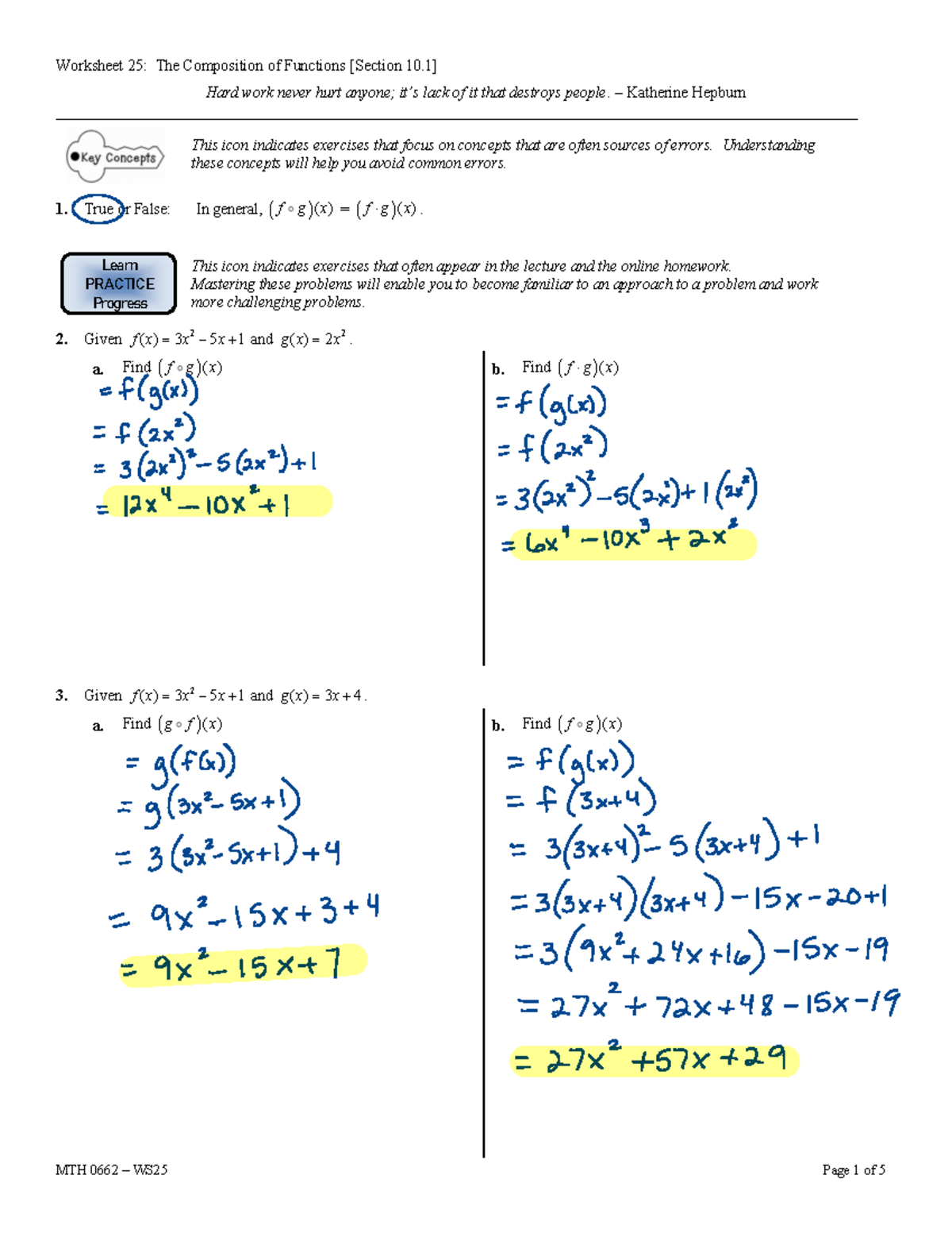 ID 25-3 19 21 - full - Worksheet 25: The Composition of Functions ...