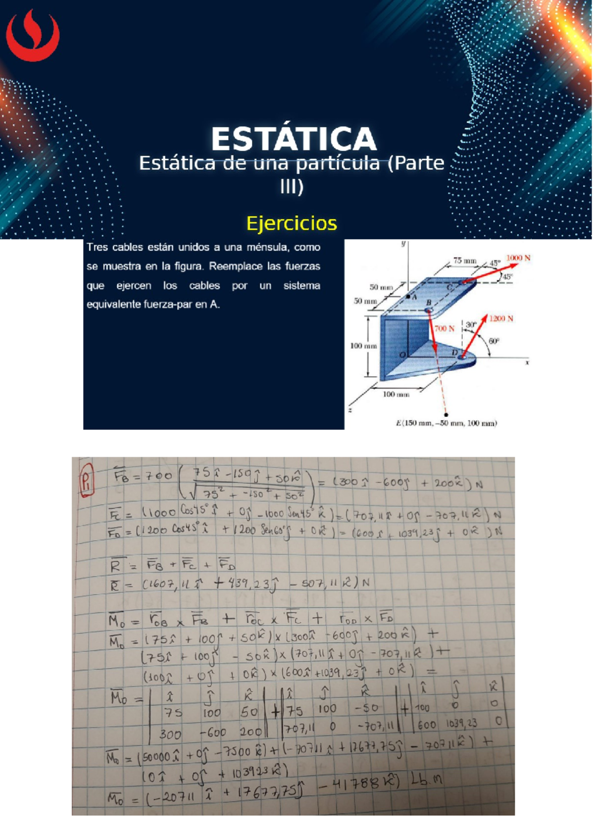 IS44u20221 b586 Parte 55555 - ESTATICA - PROBLEMA 1. - Studocu