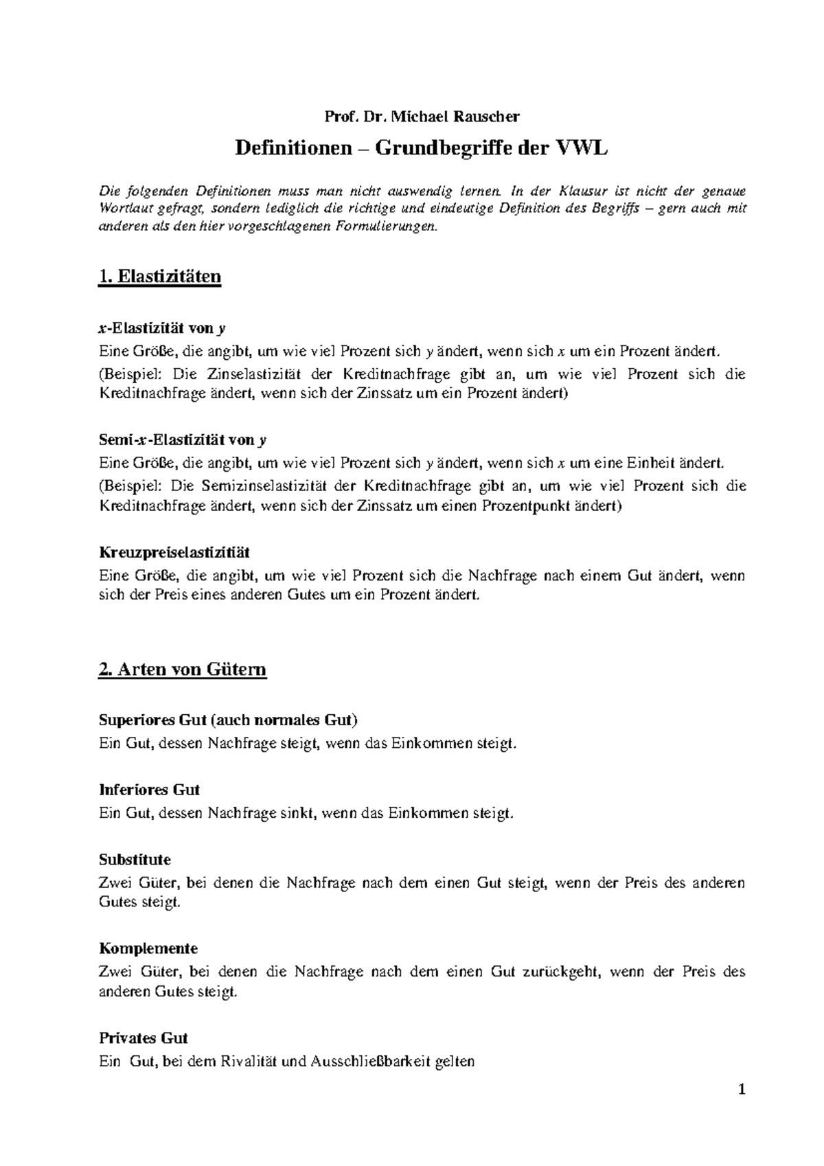 Definitionen-Grundbegriffe-VWL - Prof. Dr. Michael Rauscher ...