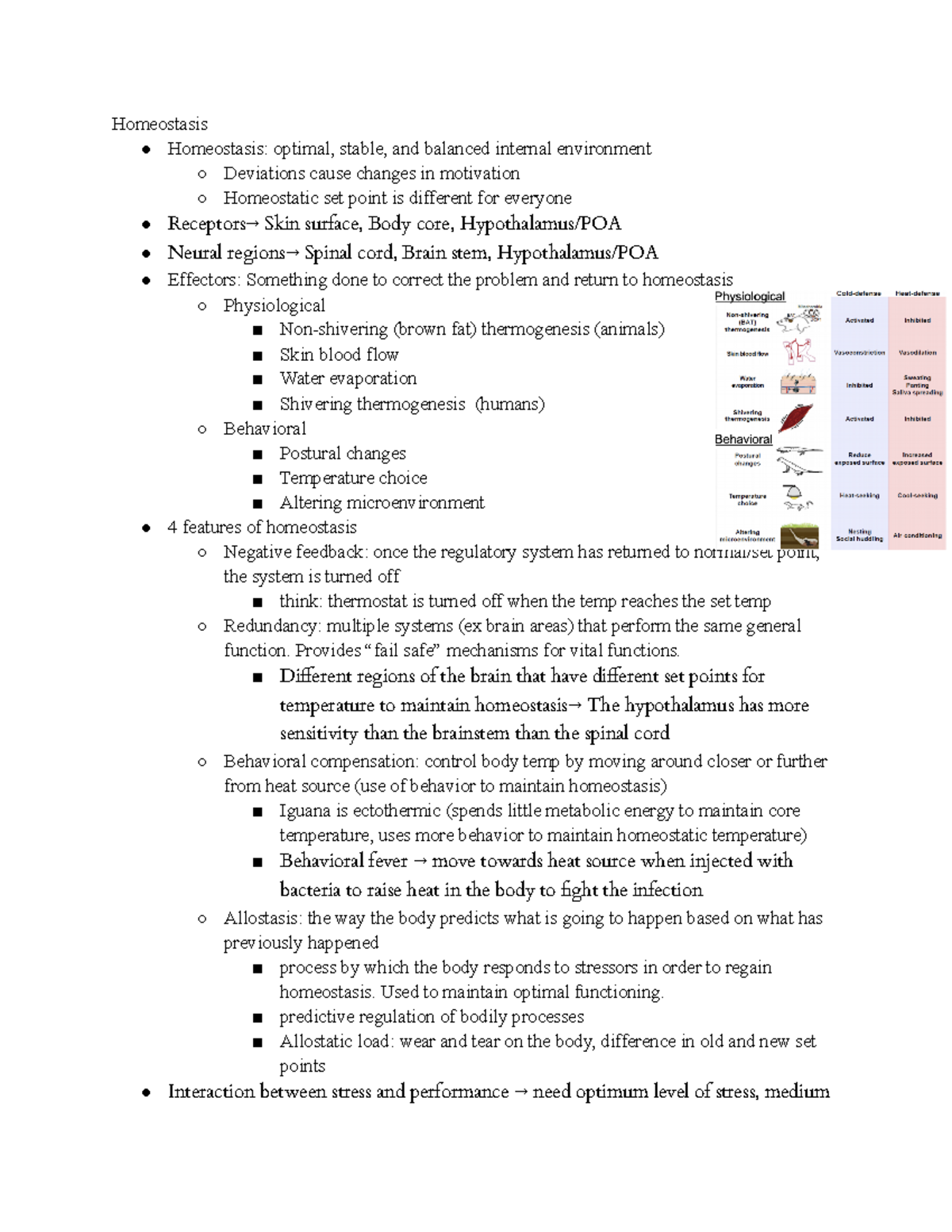 Exam 3 study guide - Dr Fadok - Homeostasis Homeostasis: optimal ...