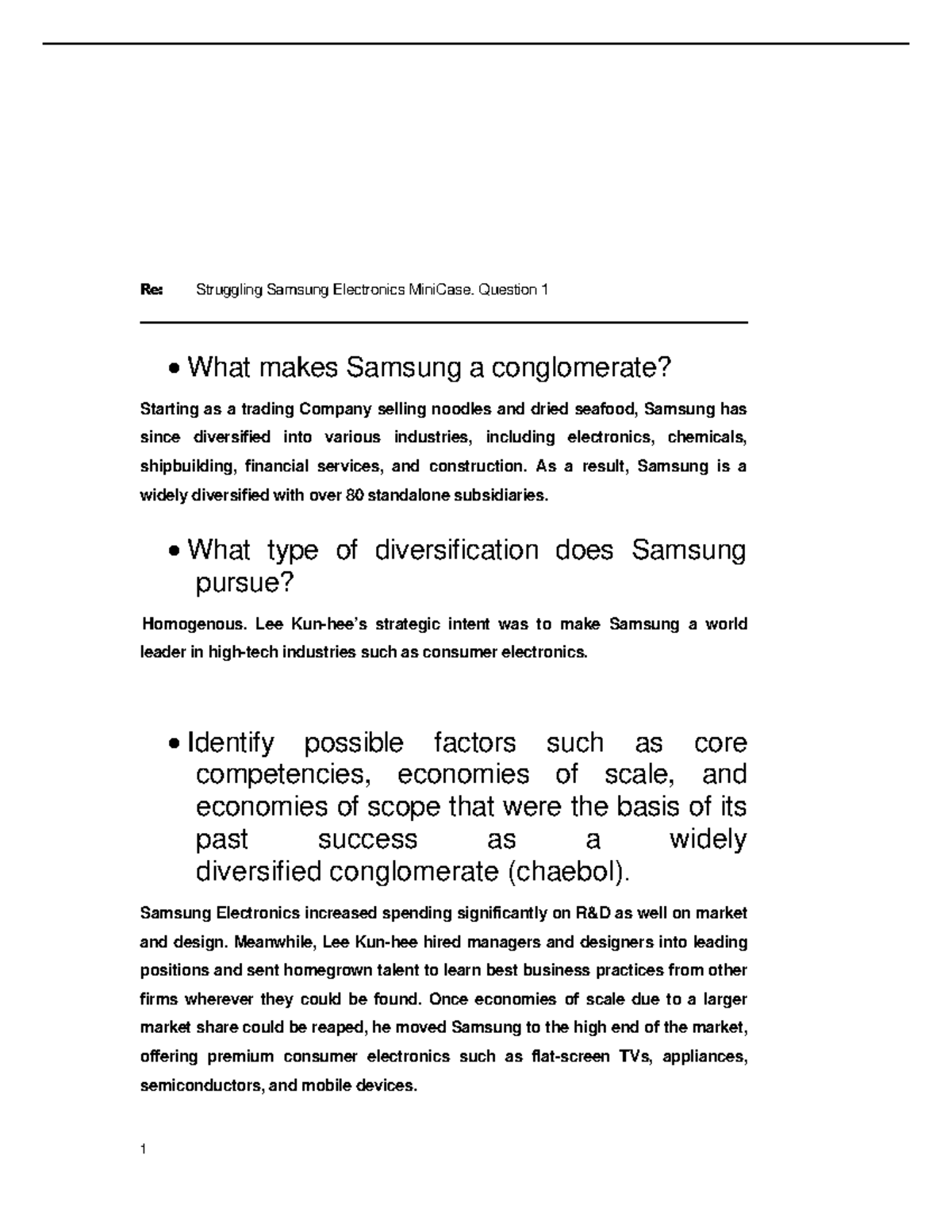 Struggling Samsung Electronics Question 1 - Re: Struggling Samsung ...