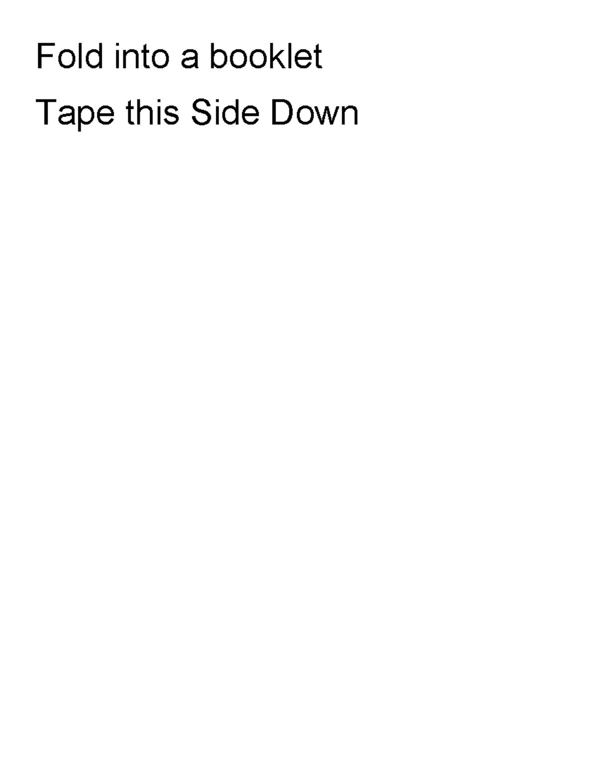 Calculating Staticdeterminance - Fold into a booklet Tape this Side ...