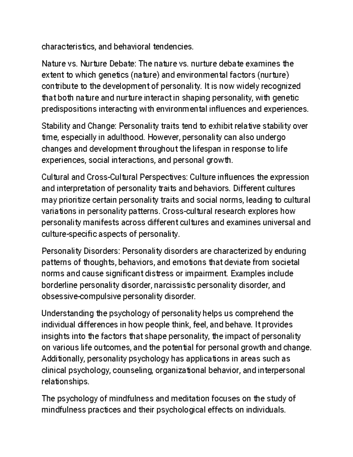 Introduction To Psychology-37 - characteristics, and behavioral ...