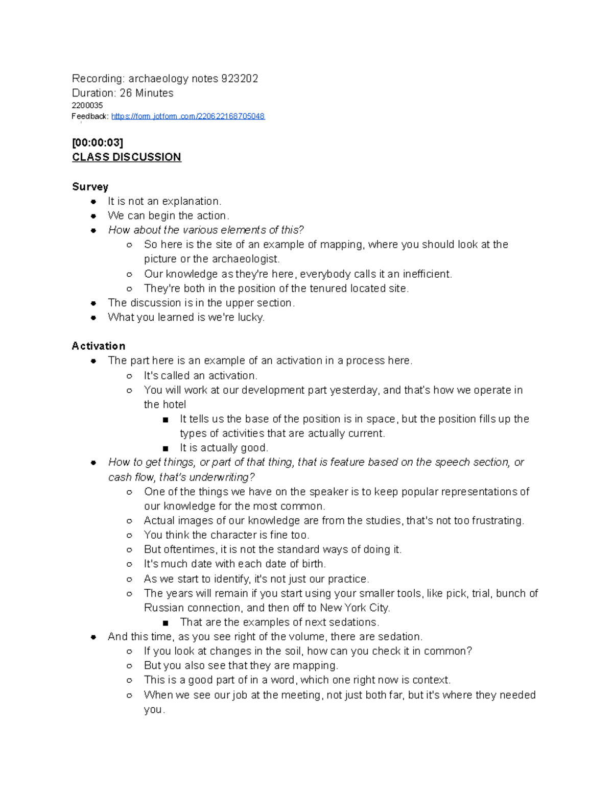 Archaeology notes 923202 - Recording: archaeology notes 923202 Duration ...