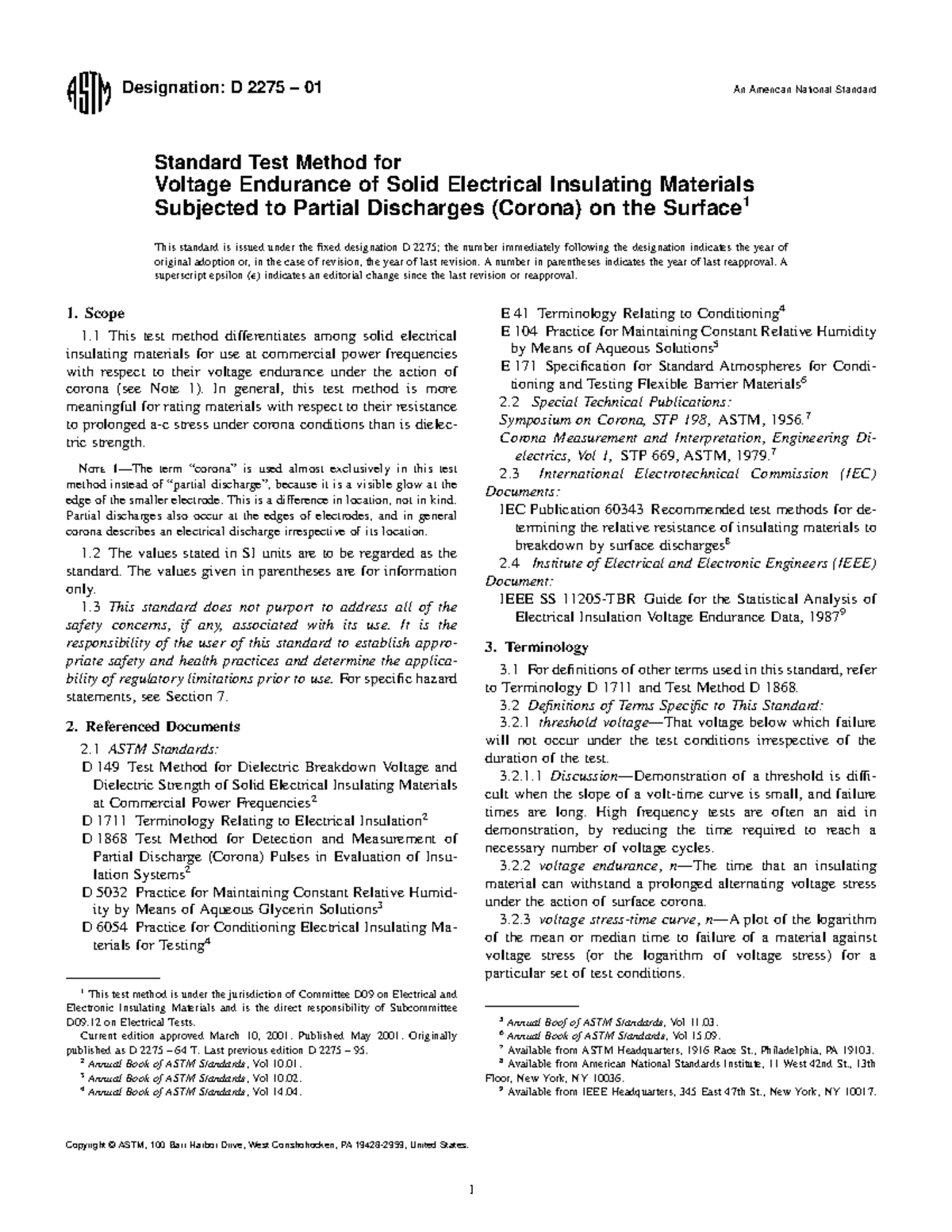 D2275 - LUBRICANTES - ASTM - Designation: D 2275 – 01 An American ...