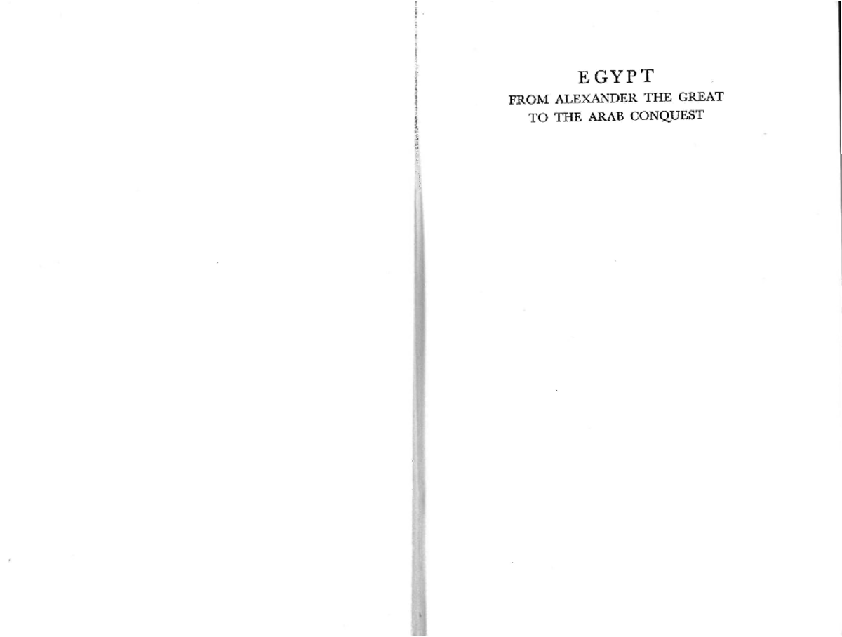 Bell egypt 1948 - I EGYPT FROM ALEXANDER THE GREAT TO THE ARAB CONQUEST ...