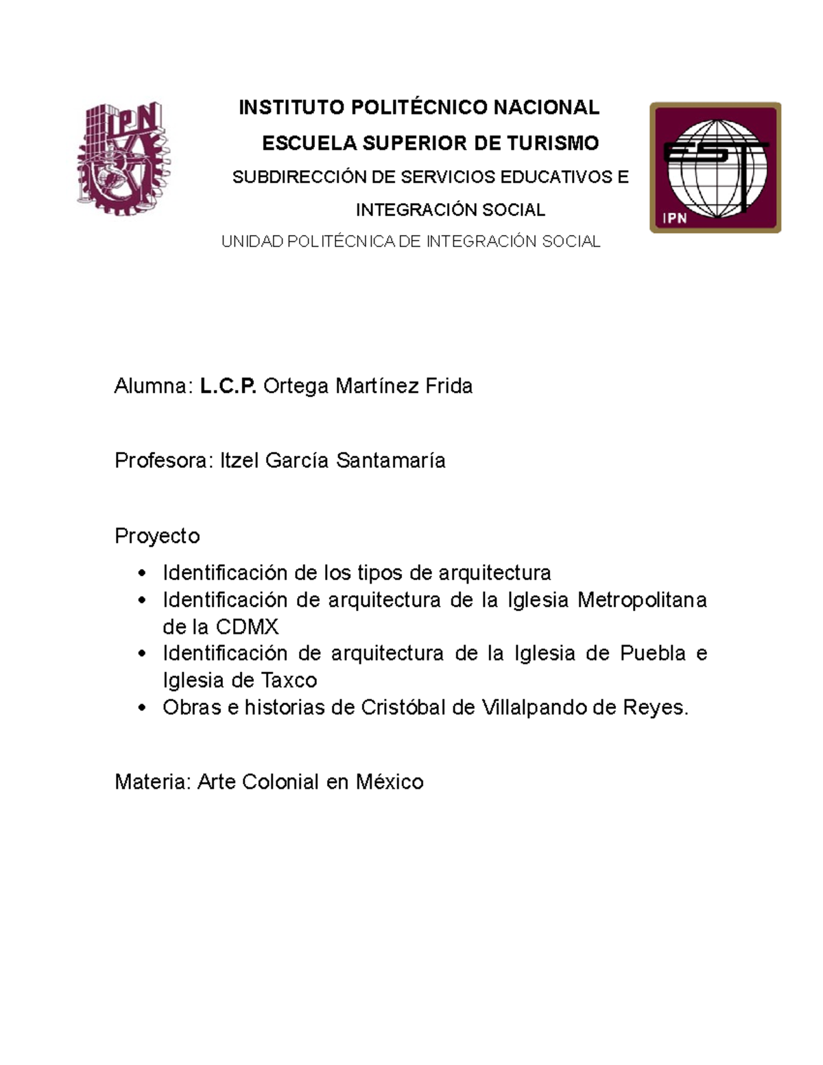 Arte colonial en mexico politecnico - INSTITUTO POLITÉCNICO NACIONAL ...