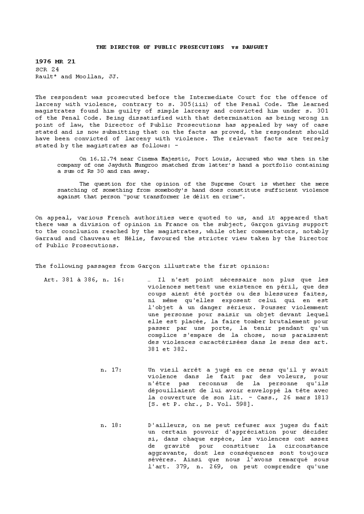 Director-public-prosecutions-vs-dauguet-1976-mr-212016 0528092908942 6 ...