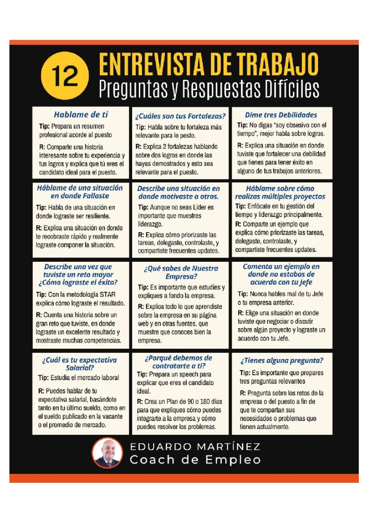 Entrevista de trabajo - 12 ENTREVISTA DE TRABAJO Preguntas y Respuestas ...