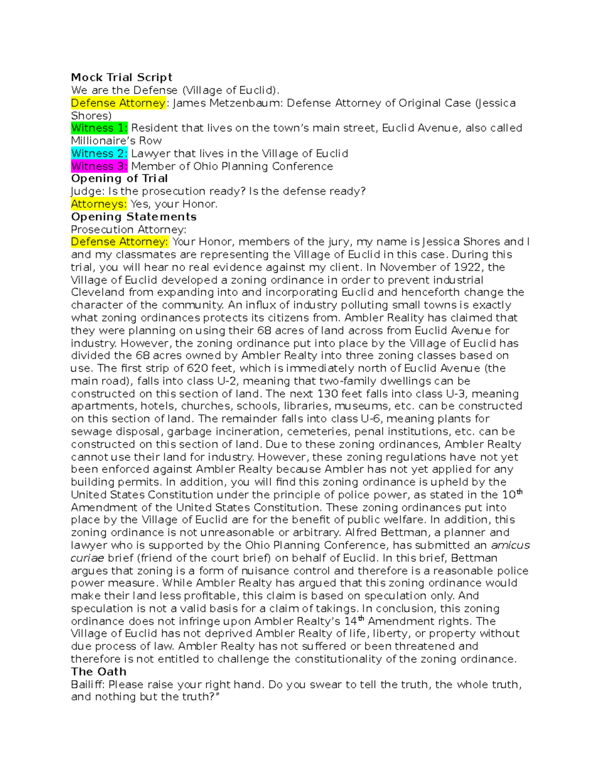 Mock Trial Script - GEOG 1100 - Studocu