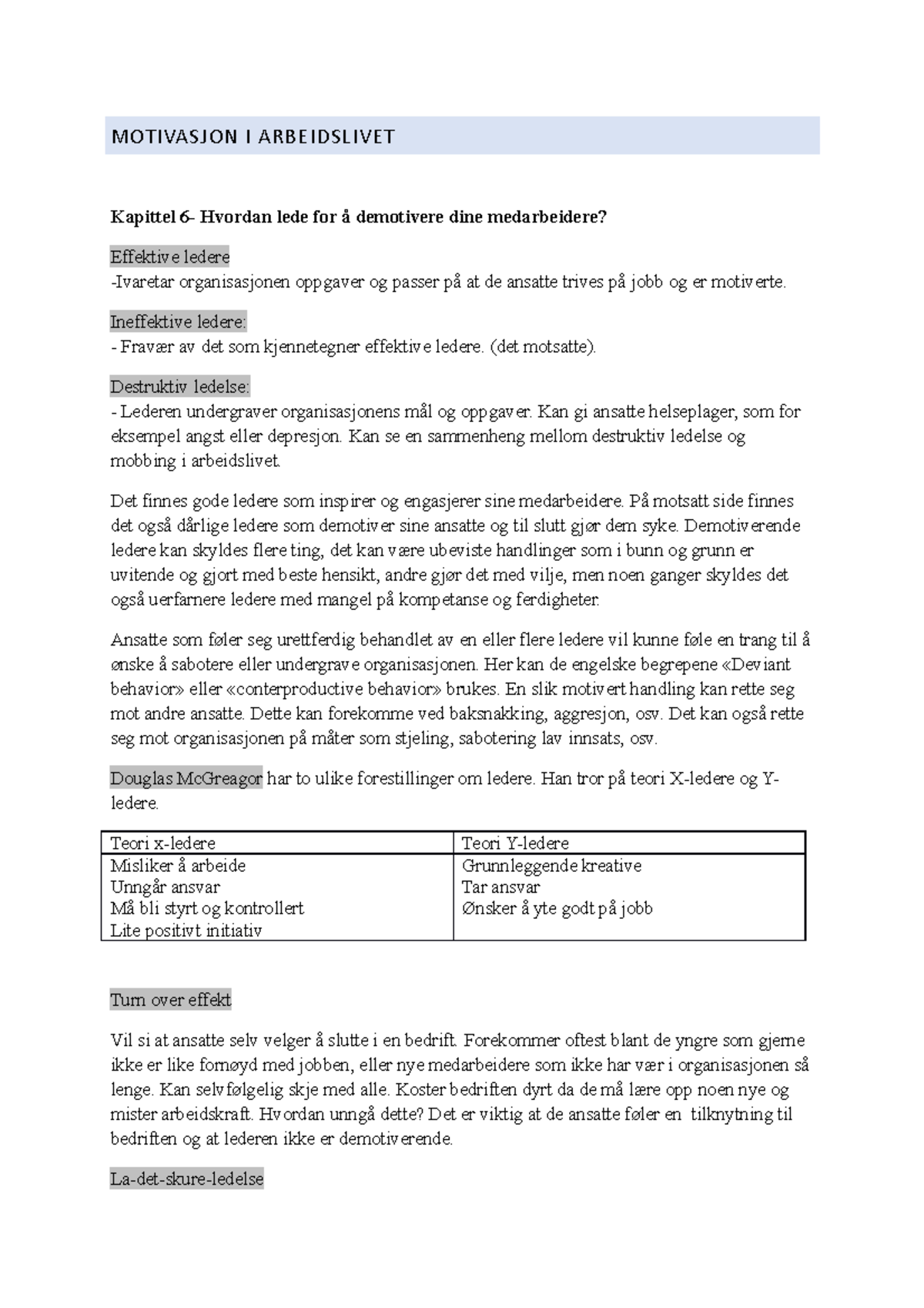 Motivasjon i arbeidslivet - MOTIVASJON I ARBEIDSLIVET Kapittel 6 ...