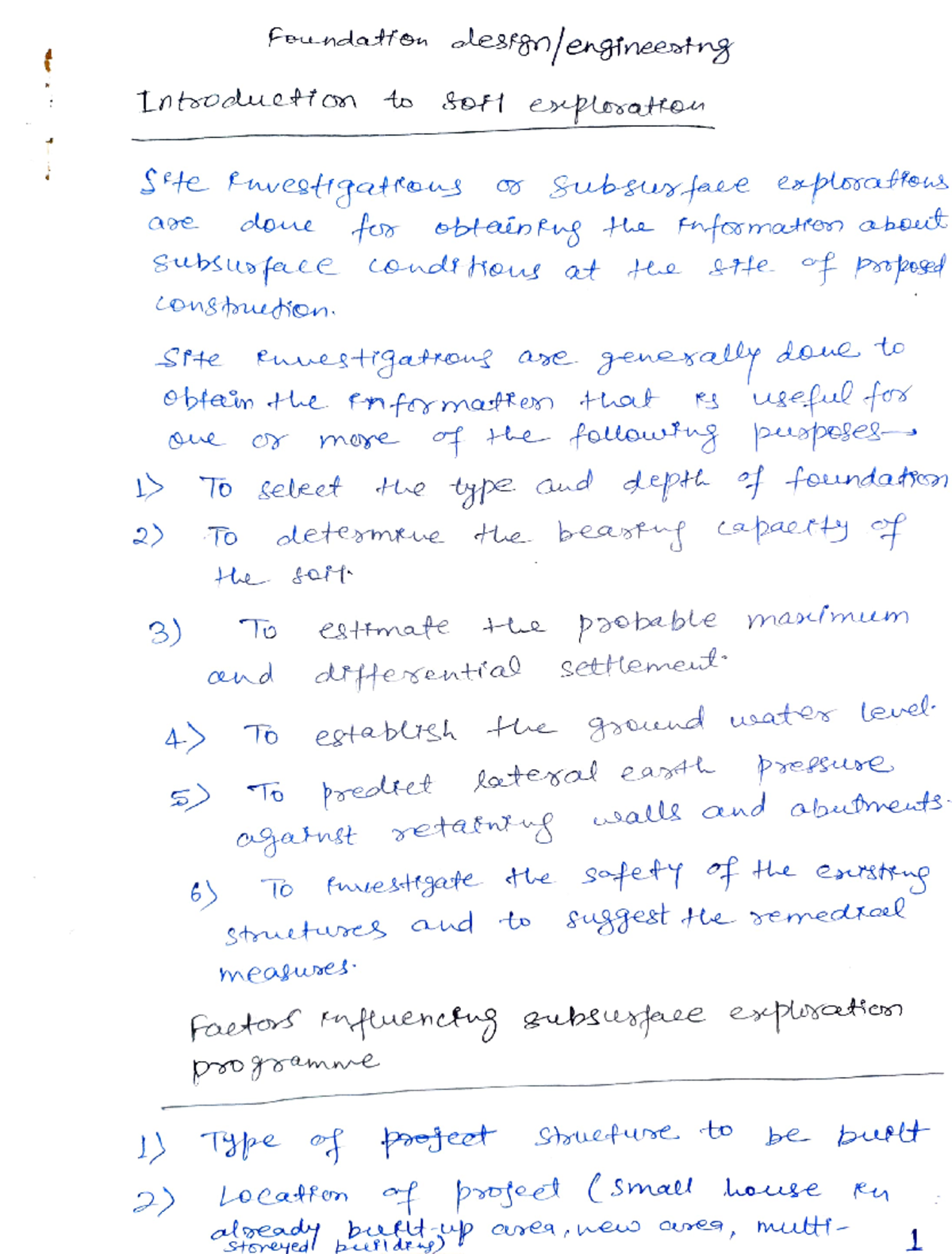FE Unit-1 Notes - Foundation Engineering - Foundatfen ale3f8n ...