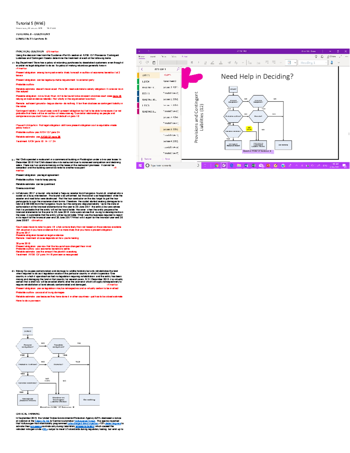 Tutorial 5 - 78725,$/ 48(67, /,$%,/,7,(6 , /HFWXUH 35$&7,&$/ 48(67,21 ...