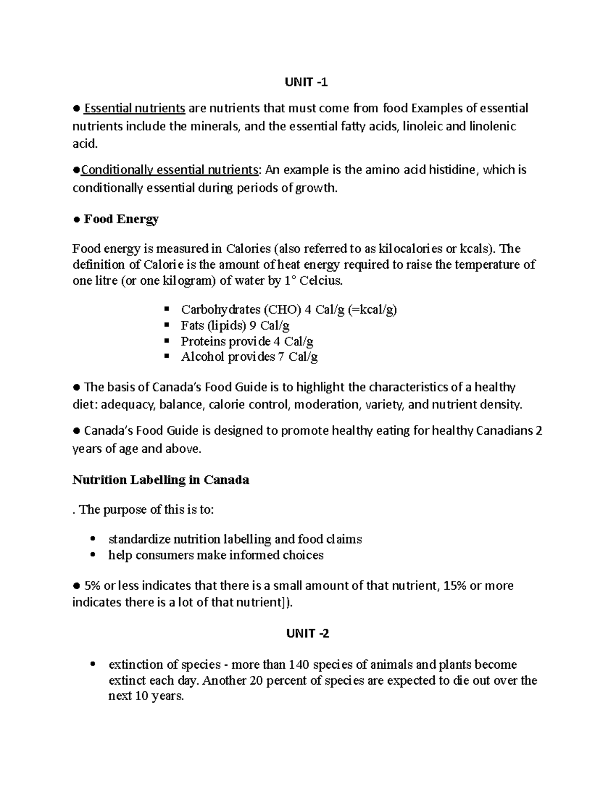 Hnsc 1200 note for the final - HNSC 1200 - U of M - Studocu