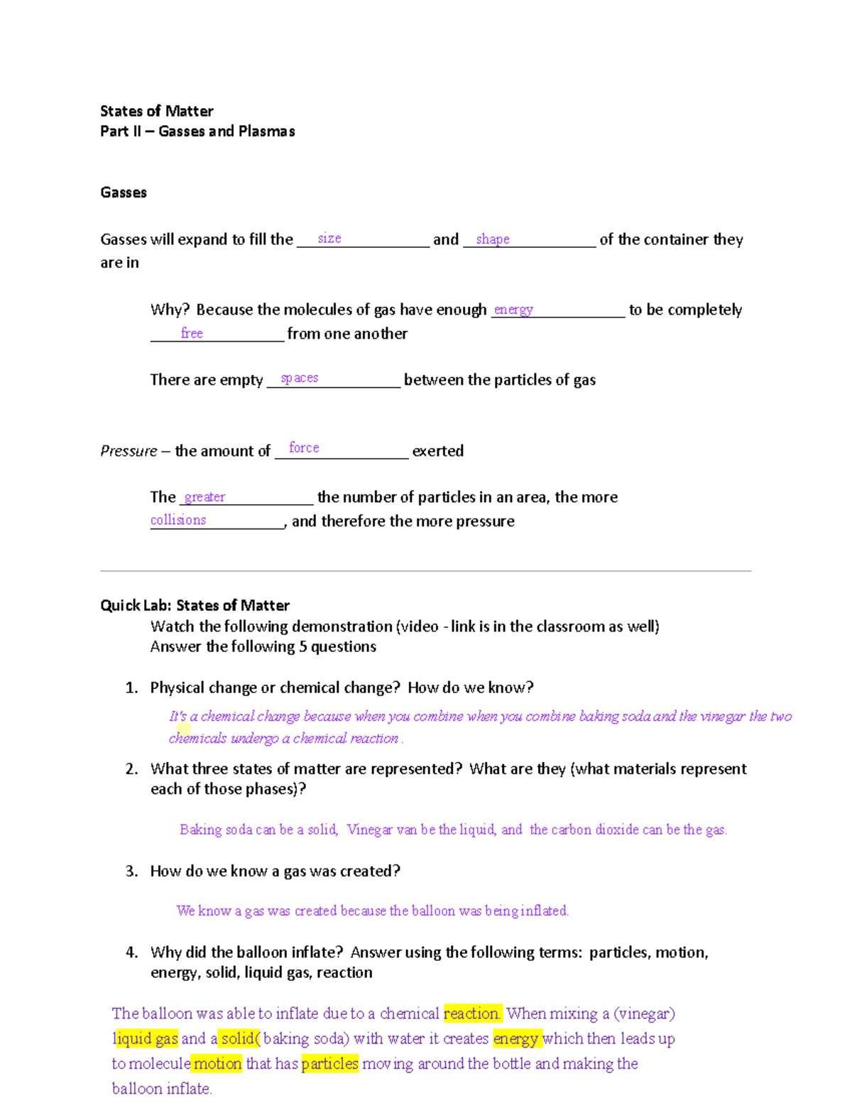 Kami Export - Reyli Varela - Changes of State Notes - States of Matter ...