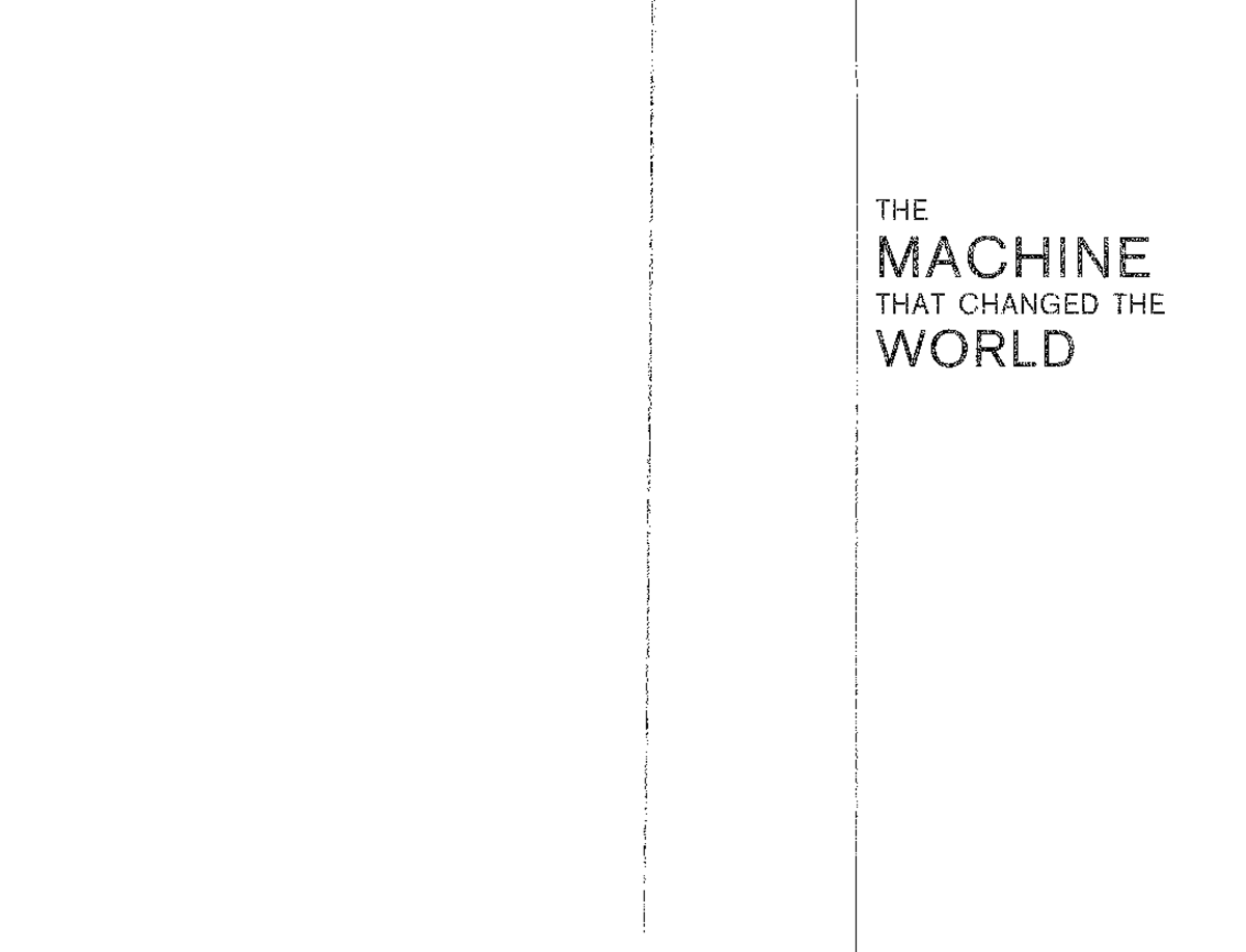 5. The machine that changed the world - 1 THE MACH 1 THAT CHANGED THE ...