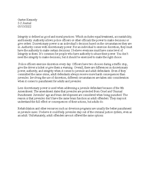 5-2 Project One Submission - Rachel Joseph 2054239 CJ- October 9, 5-2 ...