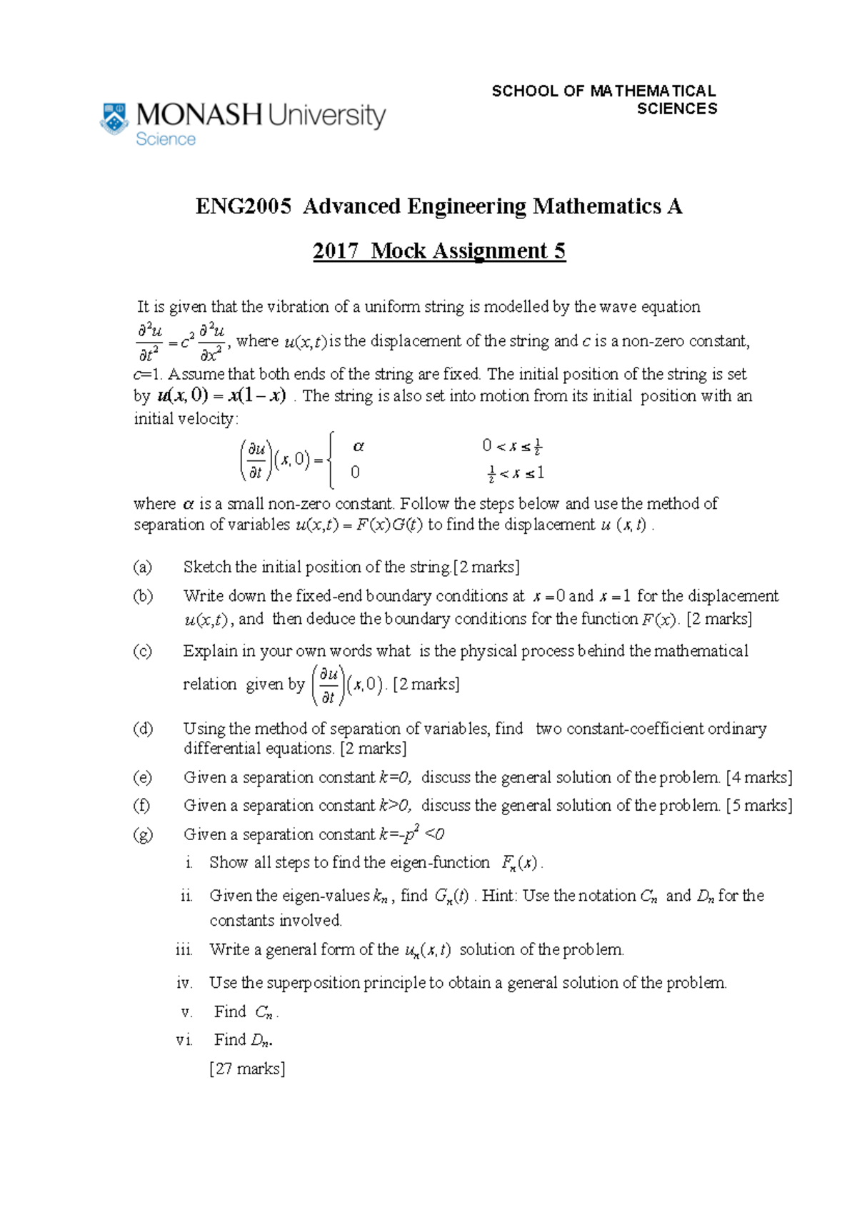 ENG2005_2017_Mock_Assignment5.pdf - SCHOOL OF MATHEMATICAL SCIENCES ...