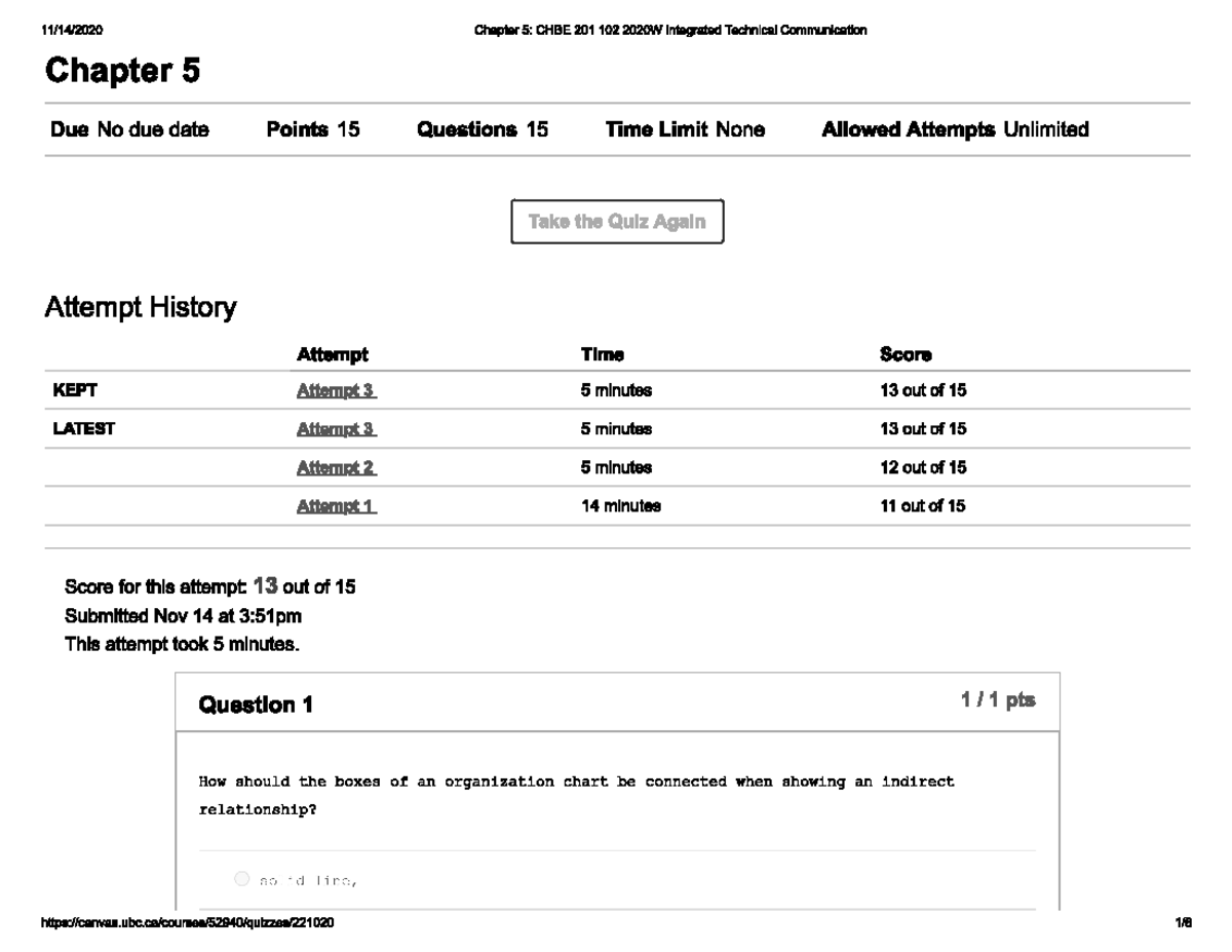CHBE 201 Chapter 5 Test - CHBE 201 - Studocu