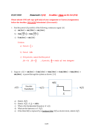 Electronic & Information Technology - ELEC 1010 - Studocu