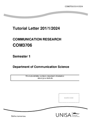 Com3706- assignment 1 - COM370 6 Student: Module Code: COM 3706 Assessment 1 COM370 6 ...