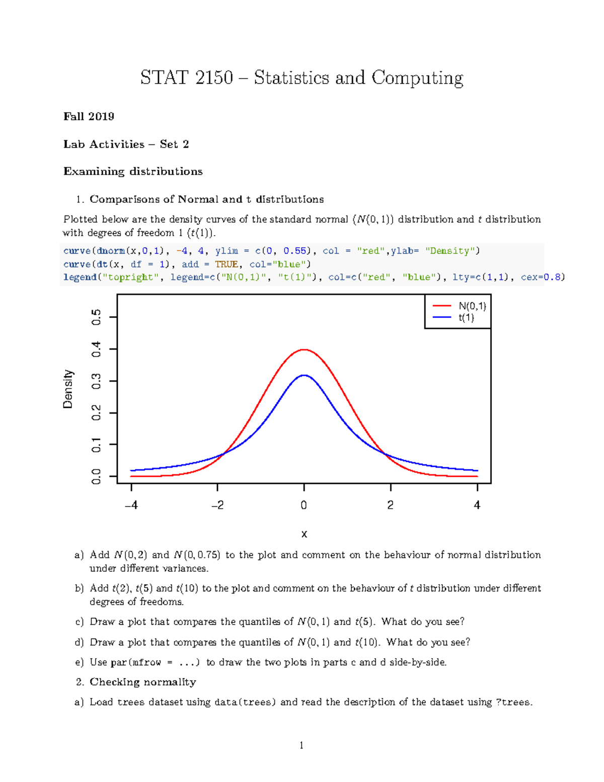 Lab Activity Set 2 - STAT 2150 – Statistics and Computing Fall 2019 Lab ...