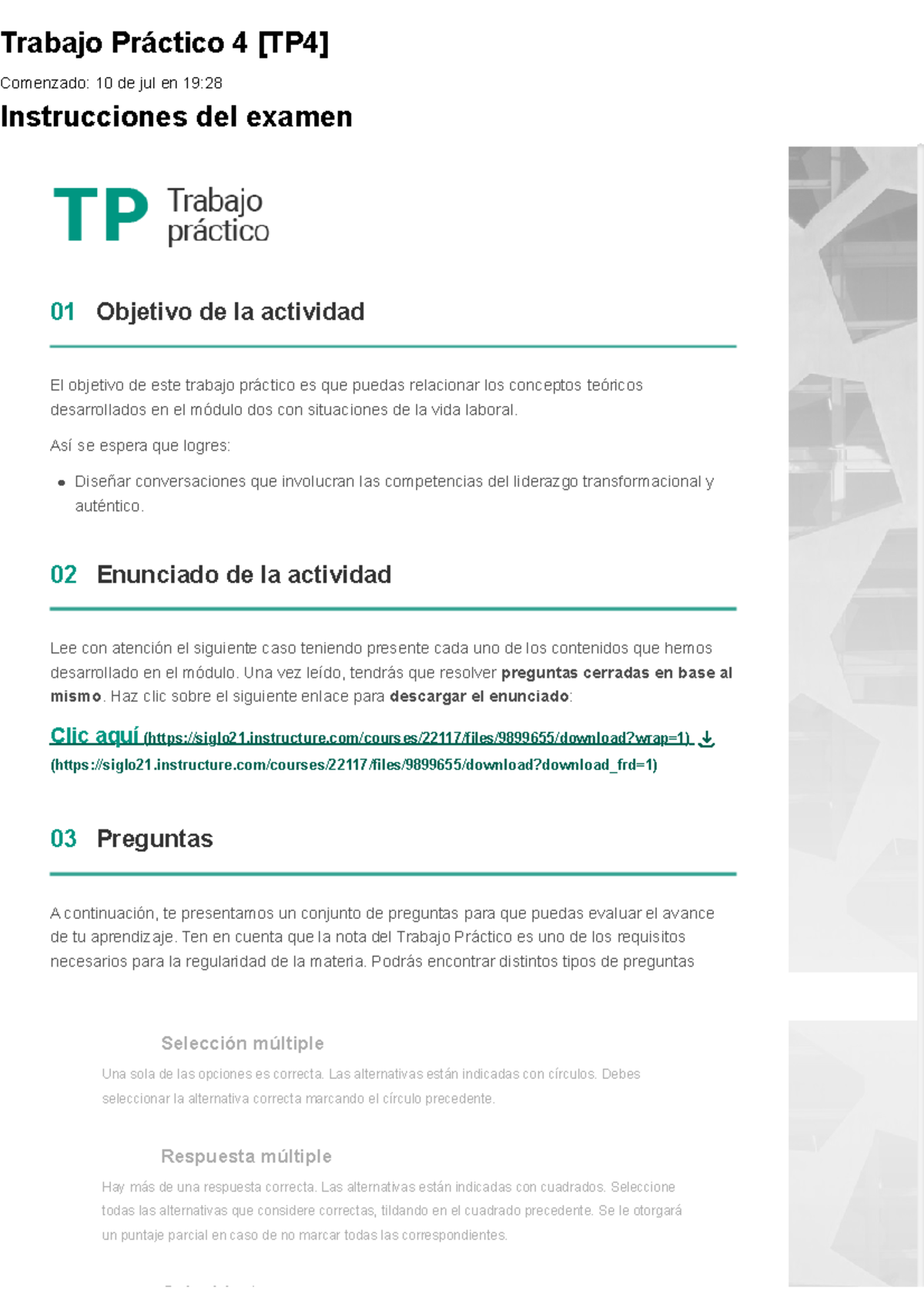 Examen Trabajo Práctico 4 Tp4 Grupo Y Lid 91 Trabajo Práctico 4
