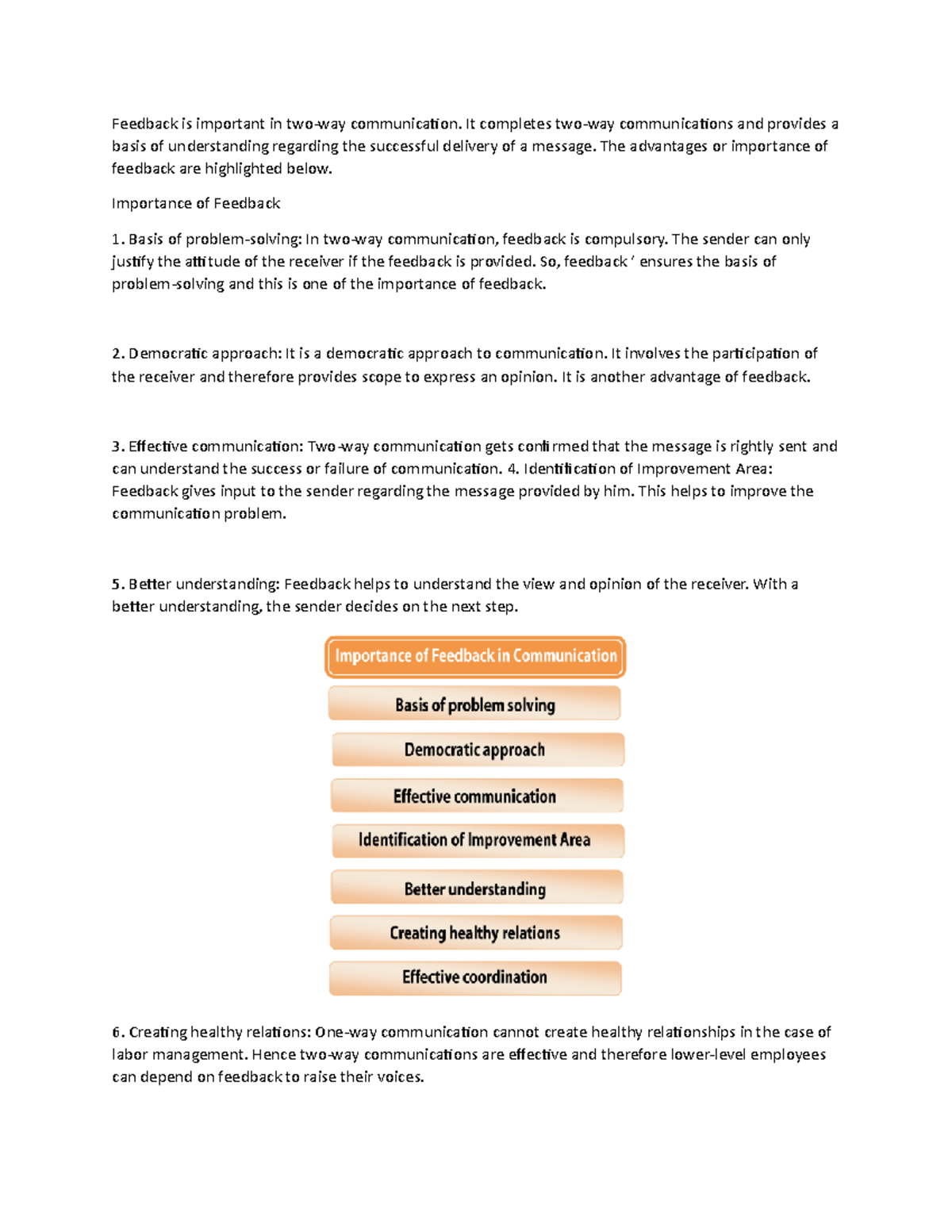 Stud - Reasons Why Feedback is Important - Feedback is important in two ...