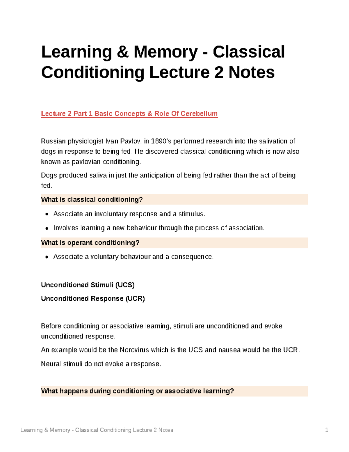 Classical Conditioning - He discovered classical conditioning which is ...