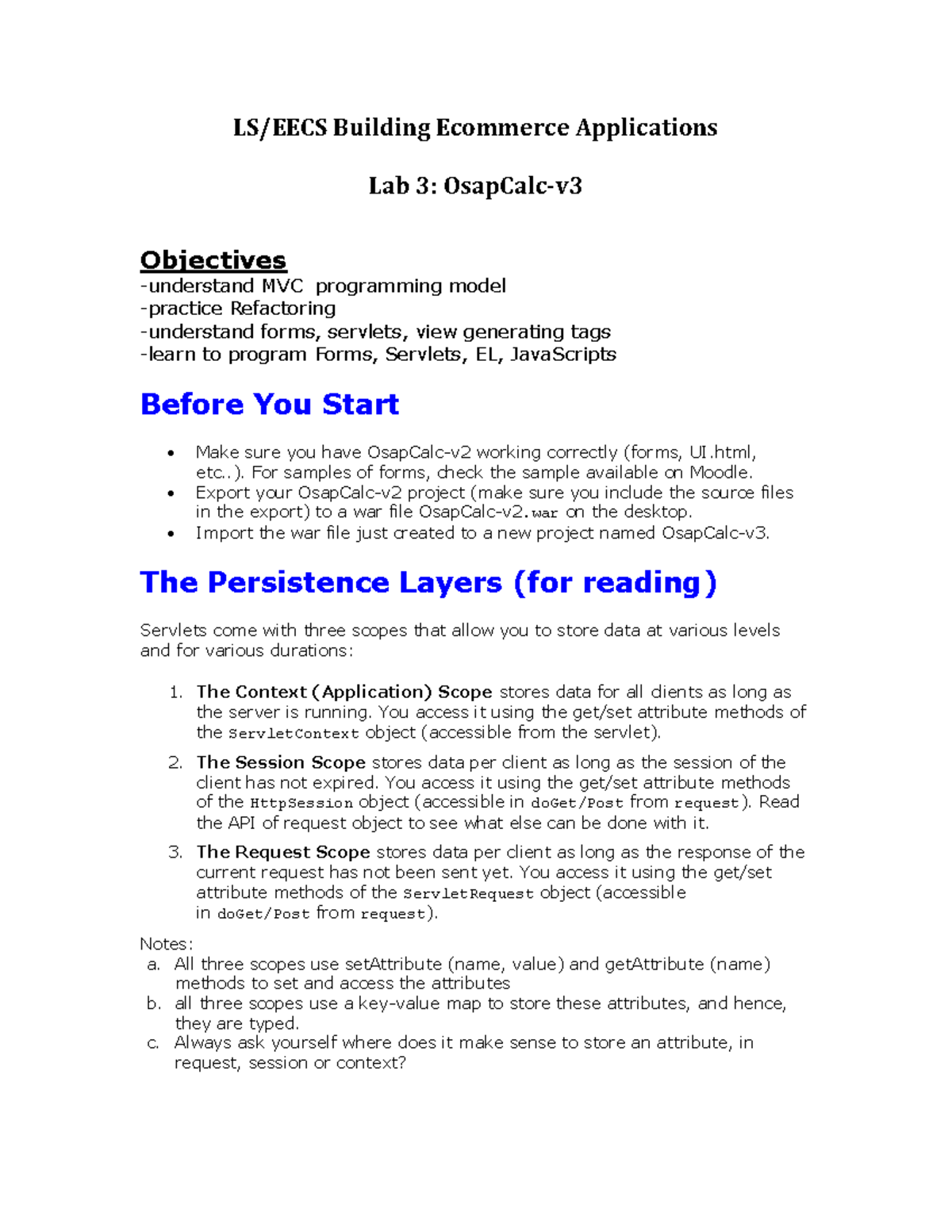 Lab 3 Project A 3.0-2022 - LS/EECS Building Ecommerce Applications Lab ...