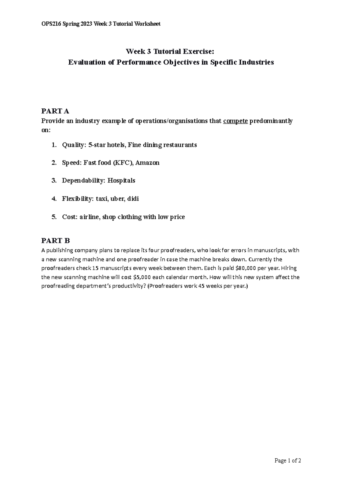 TUT WEEK 3 - This is a tutorial sheet for week 3 - OPS216 Spring 2023 ...