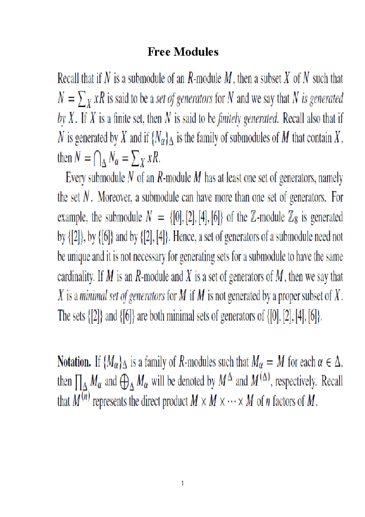 Free-modules-5 - Grupos abelianos libres - Free Modules That is we can define free module as ...