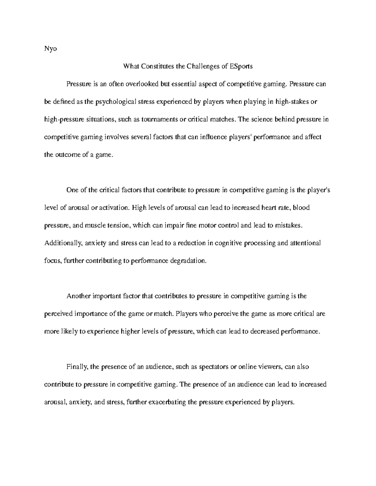 What Constitutes the Challenges of ESports - Nyo What Constitutes the ...