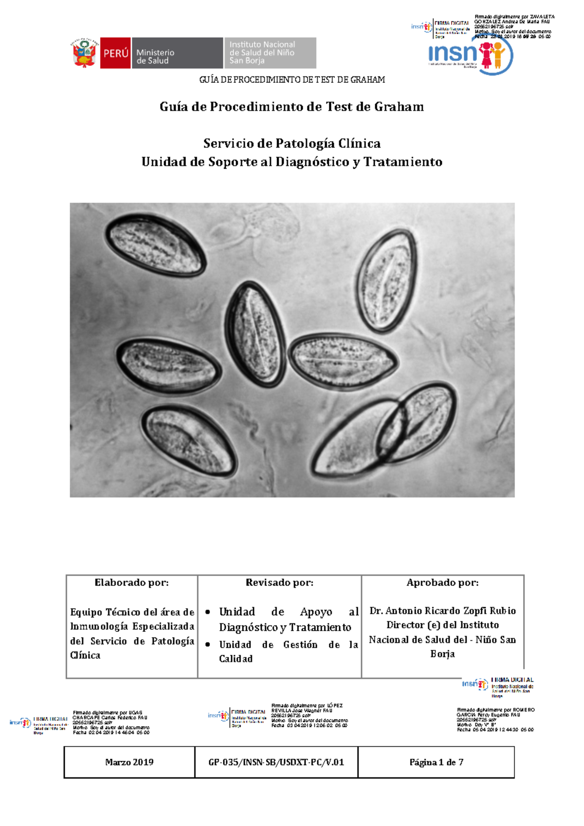 GP 035 - Test de Graham F - Guia de practica - Guía de Procedimiento de ...